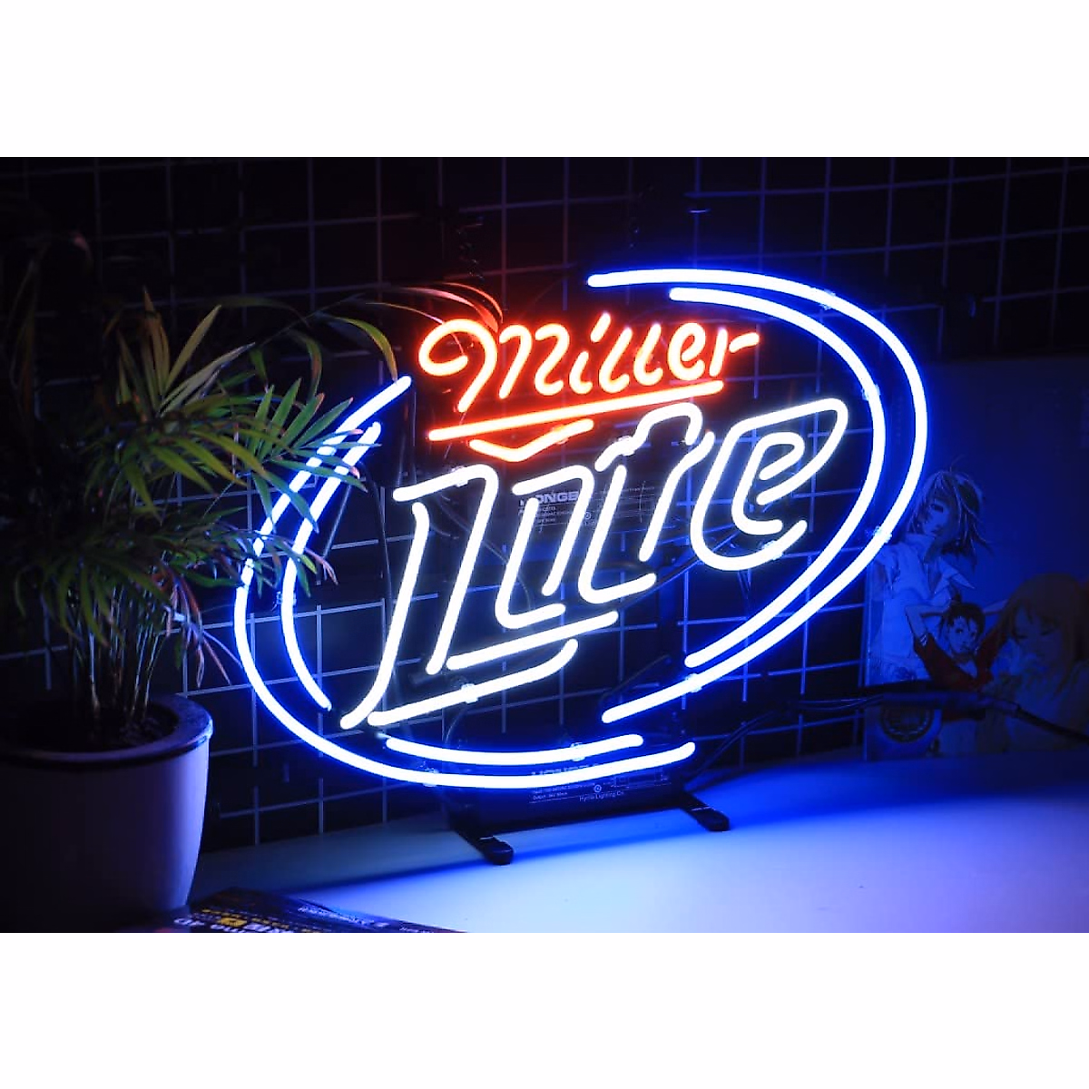 Mirsne Neon Light Signs, 17 Inch Bar Beer Neon Signs, Handmade Glass Neon Signs, Unique Neon Bar Beer Signs for Mancave Bedroom Home Bar. (Multi-Colored 1)