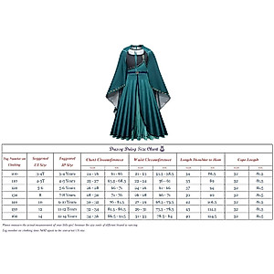 Dressy Daisy Toddler Girls Ice Princess 2 Coronation Costume Dress Up with Cape Halloween Birthday Party Fancy Outfits Size 4T 5T Green 291