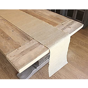 CleverDelights 14" Premium Burlap Roll - 50 Yards - No-Fray Finished Edges - Natural Jute Burlap Fabric