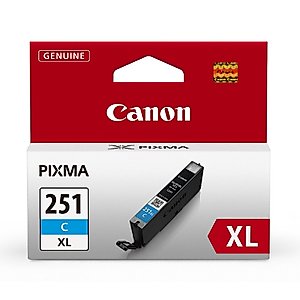 Canon CLI-251XL Cyan Compatible to iP7220,iX6820,MG5420,MG5520/MG6420,MG5620/MG6620,MX922/MX722,iP8720,MG6320,MG7120,MG7520 Printers