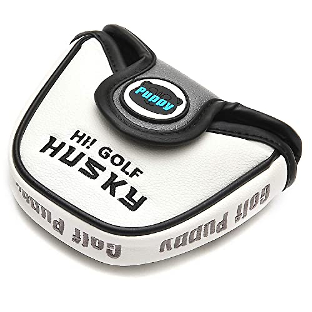 SEACLOUD Golf Driver Head Cover Lovely Husky Cartoon Animal PU Leather Mallet Headcover Dustproof Covers