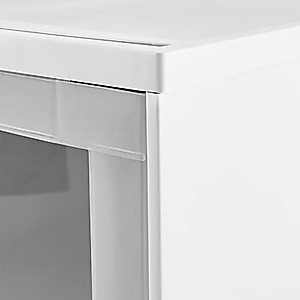 Starplast Large Stacking Drawer Unit: 1 Multiuse Plastic Storage Bin with Transparent Clear Pull-Out Stackable Drawer, 19.8 x 15.5 x 11.5 Inch 2 Colors