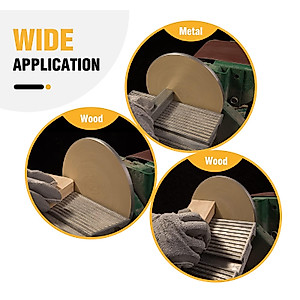 LuckyGuard 100 PCS 6 Inch Gold PSA Sanding Discs 80 Grit Self Adhesive Sticky-Back Sandpaper for DA Sander Finishing Various Materials-Wood Metal Plastics Woodworking Sanding Disc Roll