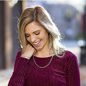 LIFETIME JEWELRY 3mm Gold Rope Chain for Men & Women 24k Real Gold Plated Diamond Cut Gold Chain Necklace Women & Necklace for Men 14 to 36 Inch (18 inches, White Gold)