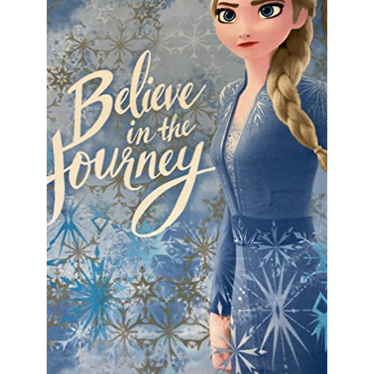 Disney Frozen Princess Elsa Believe in The Journey Fleece Throw Blanket 40 x 60