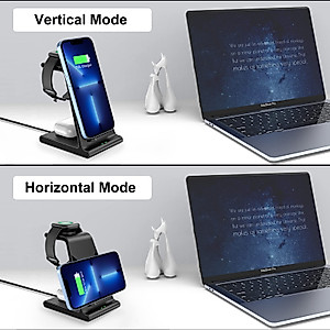 Wireless Charger for Google Pixel Watch 2, Fitbit Versa 4/Versa 3/Sense 2/Sense Charger, Wireless Charging Station for Google Pixel 8 Pro/8/7 Pro/7/7A/6/6 Pro/5/4/Galaxy S24 Ultra, Pixel Buds Pro