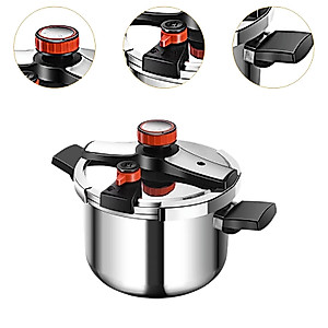 IEUDNS Stovetop Pressure Cooker Pressure Pot Cookware Secure Locking Fast Cooking Kitchen Soup Stewpot Cooking Pot for Camping Home, 4L