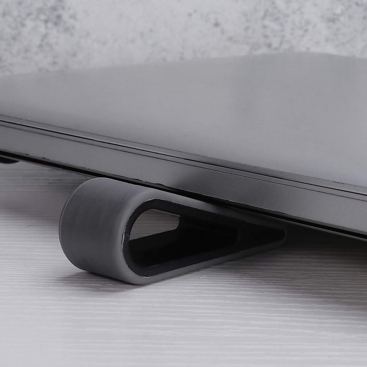 jojofuny 2Pcs Universal Laptop Computer Keyboard Stands Anti-Slip Silicone Tilting Wedge Riser Holder Portable Ventilated Stand for Notebook