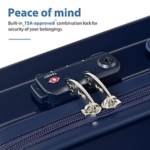 Coolife Luggage Suitcase expandable (only 28”) ABS+PC Spinner suitcase with TSA Lock carry on 20 in 24in 28in