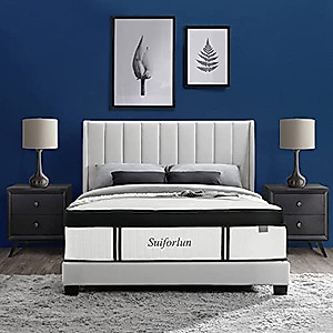 Suiforlun 14 Inch Hybrid Gel Memory Foam and Innerspring Mattress with Bamboo Cover, Euro Top Luxury Mattress with 7 Premium Layers, Pressure Relief, CertiPUR-US Certified, King