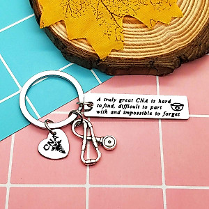 For CNA Gift Certified Nursing Assistant Gift CNA Keychain Graduation Gift for CNA Nurse Day Gift,Nursing School,Medical Student Gift,Stethoscope Keychain,Nurse Christmas Birthday Gift for CNA Week