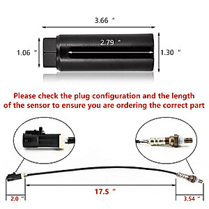 Oxygen Sensor with Socket O2 Sensor Upstream Downstream 2PCS Fit for F150 F250 F350 E150 E250 E350 Ranger Expedition Explorer Escape Tribute Lincoln Mercury Nissan Replace# 15717, 15716, 15664