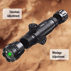 Pinty Hunting Rifle Green Laser Sight Dot Scope Adjustable with Mounts