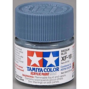 TAMIYA Acrylic Mini XF18 Medium Blue TAM81718 Plastics Paint Acrylic