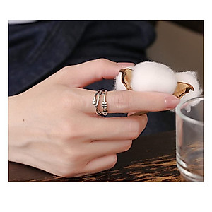 Anxiety Relief Ring – 925 Sterling Silver Spinner Ring – Fidget Rings for Anxiety for Women and Men – Modern and Elegant Design – Comfortable and Lightweight – Adjustable Size Ring Jewelry (RING1)