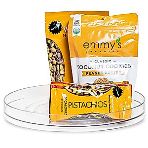 Smart Design Turntable Lazy Susan Spinning Organizer - 11.50 Inch - BPA Free Plastic Resin - Food, Condiments, Baking, Fridge, Freezer, Countertop, Cabinet, Pantry Storage - Kitchen - Clear