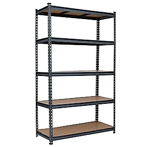 Karl home Garage Shelving Heavy Duty, 5-Tier Large Size Adjustable Metal Shelving Unit Rack Organization for Garage Pantry Basement, 2000lbs,43.3" L x 17.7" W x 70.9" H, Gray