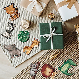 Geetery 12 Pcs Woodland Animals Wooden Animal Cutout Shapes Forest Painted Woodland Baby Shower Decorations Woodland Creatures Wood Table Centerpieces for Woodland Camp Party Supplies (Lively)