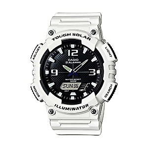 Casio Men's AQ-S810WC-7AVCF Analog-Digital Display Quartz White Watch, White/Black