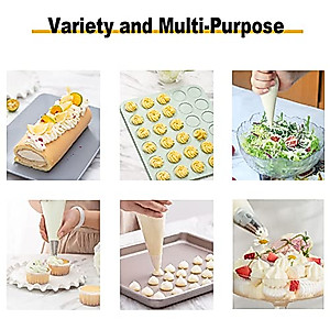 37Pcs Piping Bags and Tips Set, Reusable Pastry Bags and Tips, Scrapers, Couplers, Silicone Rings, Cake Decorating Tools for Cookie Icing Cakes Cupcakes