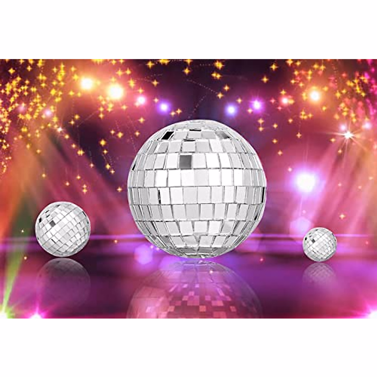 Newmemo 11pcs Disco Ball Cake Decoration Mirror Cake Topper 70's Disco Disco Ball Table Decorations Disco Ball Centerpiece Decor Dance Birthday 70s Theme Party
