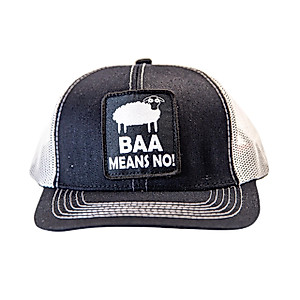 F/U LIVESTOCK BAA Means No (Black/White, Baseball)