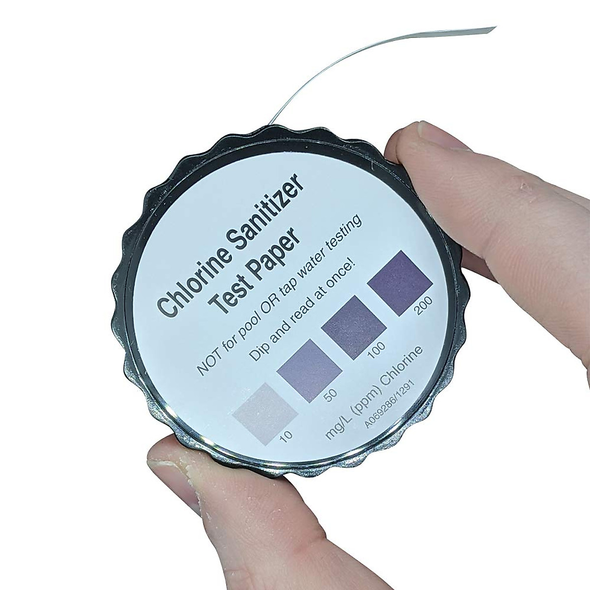 Chlorine Sani Test Strips for Food Service Restaurant Sanitizer Bleach Test Paper, 10-200 ppm [5 Meter Roll]