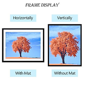 12x16 Picture Frame Set of 3 Wood Diamond Painting Frame 30x40cm Display 10x14 in / 25x35cm with Mat or 12 x 16 in / 30cm x 40cm Without Mat Diamond Art Frame Poster Photo Gallery Wall Frame - Black