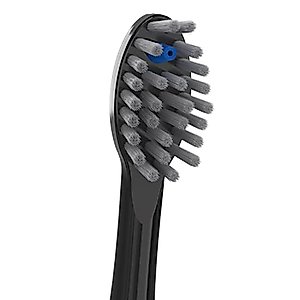 Waterpik Full Size Replacement Brush Heads with Covers for Toothbrush SFFB-2EB, 2 Count Black & Whitening Water Flosser Refill Tablets (30 Count) - Only for The Whitening Flosser