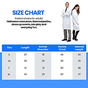 Dress up America Adults Unisex Doctor Lab Coat,White,Small