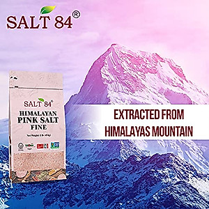 SALT 84 Himalayan Chef Pink Salt, Fine Grain, 1 Pound (Pack of 1)