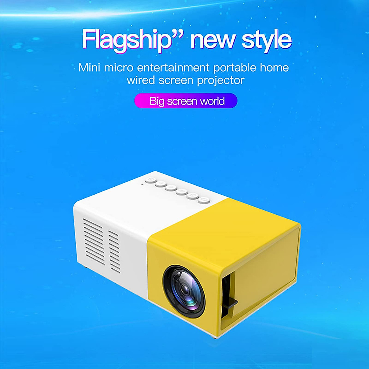 #kyEF3E Small Household Mini Projector Led Portable Projector Supports Hd 1080P Outdoor Mobile Power Supply