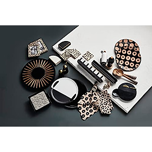 Mud Pie Black Stoneware Nest Platters, small 12" dia | large 14" dia