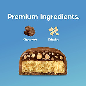 Nick's Protein Bars Crispy Nougat | 16g protein | 210 calories | Low Carb Keto Friendly Snacks No Added Sugar (Multipack 12 bars x 50g)