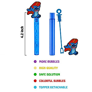 24 Piece Stitch Bubble Wand for Kids(12 Style),Cute Stitch Bubble Wand Great for Stitch Theme Birthday Party Supplies