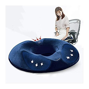 HHWKSJ Seat Cushion for Office Chair – Memory Foam Tailbone Pillow Pad for Sitting, Computer, Desk, Chair, Car– Contoured Posture Corrector for Sciatica, Coccyx Back Pain Relief