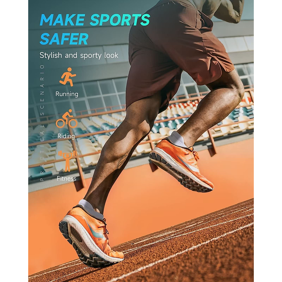 TANSTC Socks for Women & Men 6 Pairs, No-Show Running Socks, Ankle Socks Athletic Cushioned Breathable Low Cut Tab With Arch Support