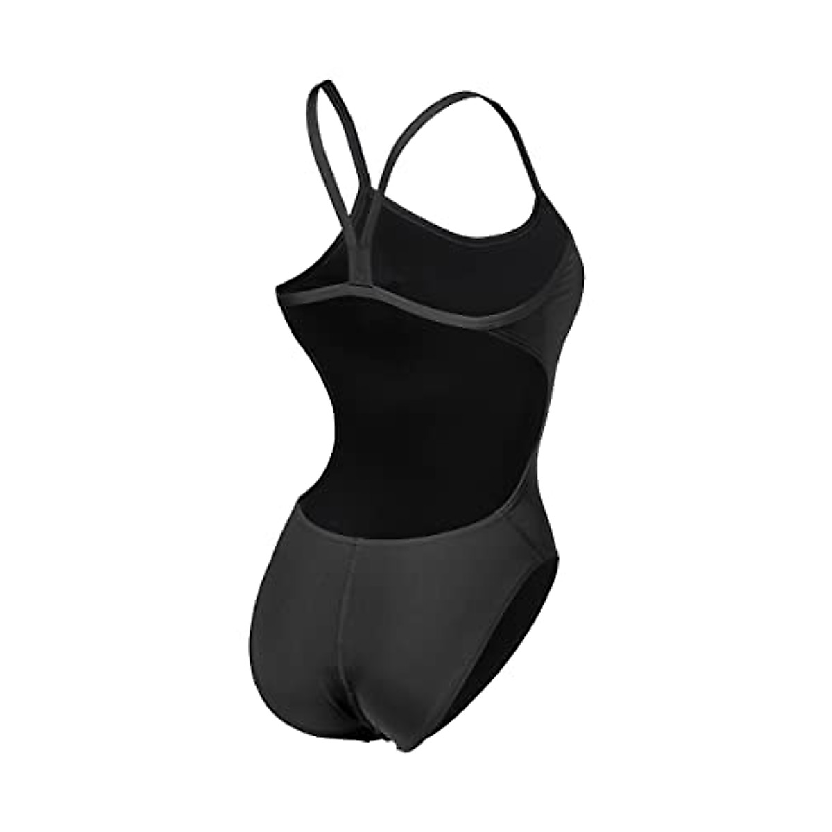 ARENA Women's Solid Team MaxLife Swimsuit Challenge Back One Piece Ladies Bathing Suit Competition Training Athletic Swimwear, Black/White, US Size 30