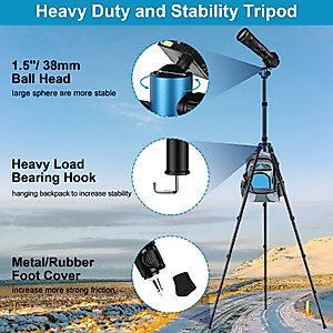 Tripod for Camera, 81" Camera Tripod Stand, 83 inches DSLR Tripods & Monopods, Heavy Duty Travel Tripod for Binoculars Laser Level Spotting Scope Telescope, Professional Complete Tripod Units