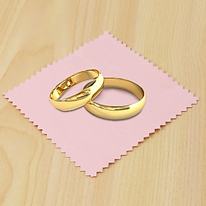 Hofun Jewelry Polishing Cloths, Silver Jewelry Cleaning Cloth, Tarnish Remover for Jewelry, 50 pcs, 3 * 3 inch, Pink