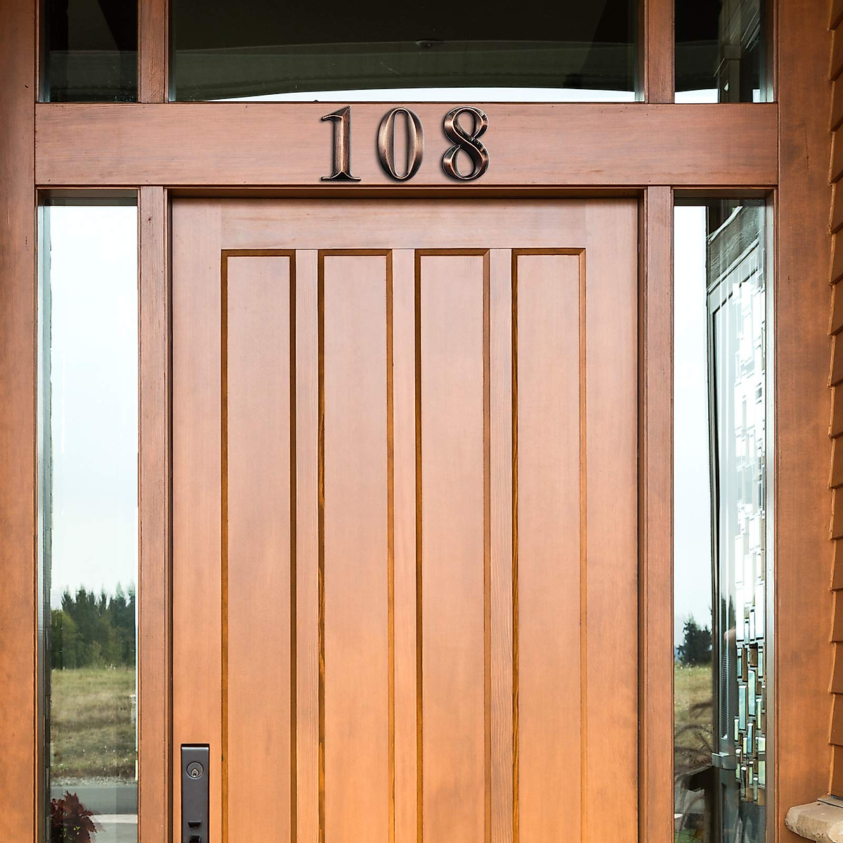 Jetec 20 Pieces 3D Mailbox Numbers 0-9 Self Adhesive 2 Inch Address Numbers Stickers Door House Style Street Mailbox Sign for Apartment Home Office(Bronze,10 Pieces)