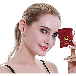 Surgical Steel Earrings Sterling Silver Earrings Stainless Studs for Most Ears 6 Pairs Round Clear Cubic Zirconia Earrings Multi Piercing Ears CZ Simulated Diamond Stud Earring Women Men Boys Girls…