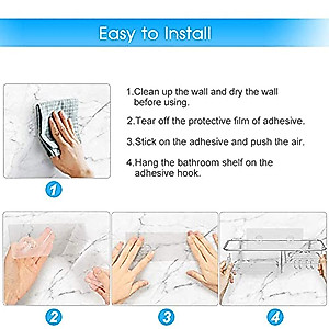 YZPFSD 2-Pack Shower Shelves for Tile Walls Aluminum Corner Shower Basket Caddy for Shampoo Conditioner, Bathroom/Kitchen Storage Organizer with Razor Holder No Drilling,Gold