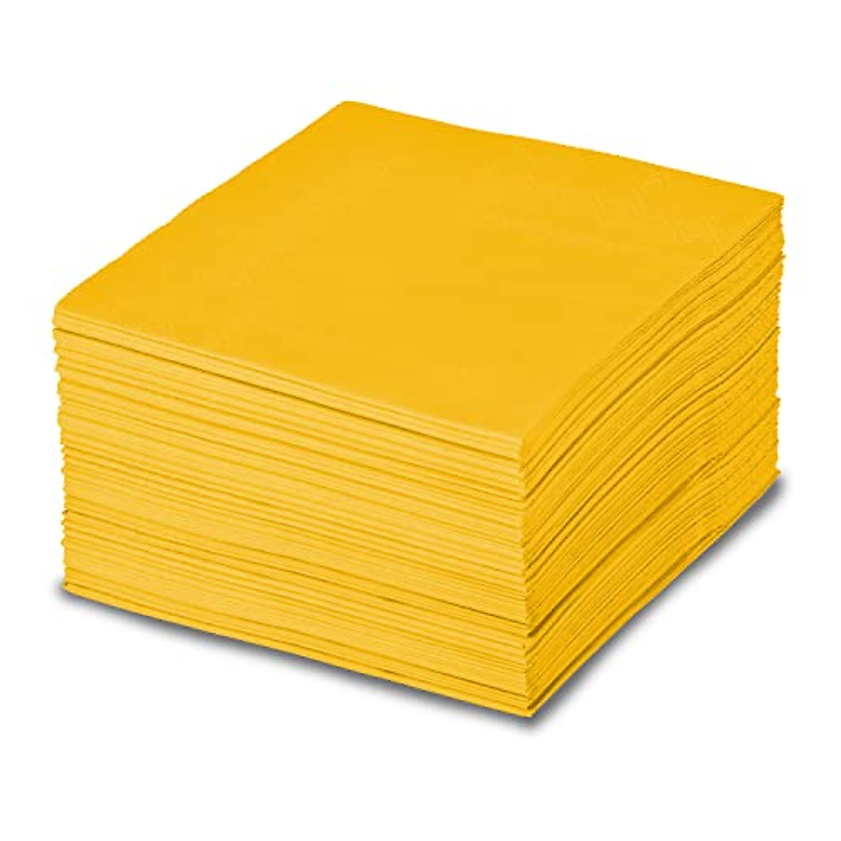 Cocktail Napkins 3-ply 80PCS Yellow Beverage Napkin Disposable Paper Cocktail Napkins Dinner Napkins for Birthday Graduation Party Restaurant Bar Picnic