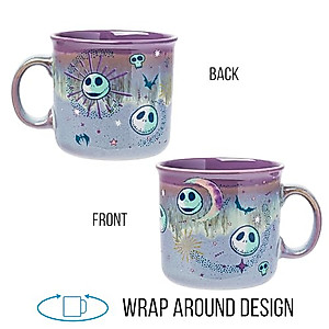 Silver Buffalo Disney Nightmare Before Christmas Mystic Opulence Reactive Glaze Ceramic Camper Mug, 20 Ounces