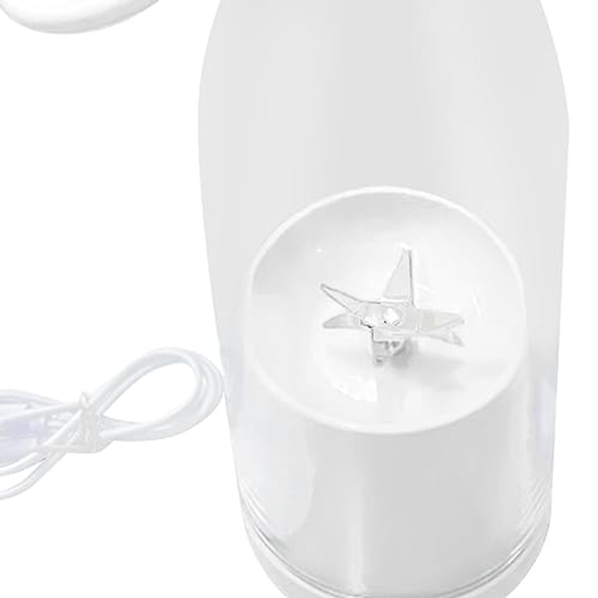 ＫＬＫＣＭＳ Electric Juicer Juice Mixer Office Kitchen Hiking Home Juicer Cup with Lids Personal Travel Blender for Outdoor Smoothies Shakes Watermelon, White