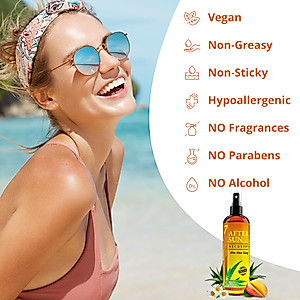 Seven Minerals NEW After Sun Solar Recovery Spray with Aloe Vera - For Skin & Face with Instant Sunburn Relief. Unlike Regular Aftersun Spray With Mango & Chamomile (12 Oz)