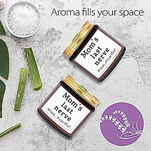 Mothers Day Gifts for Mom from Daughter and Son, Mom’s Last Nerve Candle, Funny Mother’s Birthday Gift for Mom, Stepmother Adoptive Mother, Lavander Scented Candles