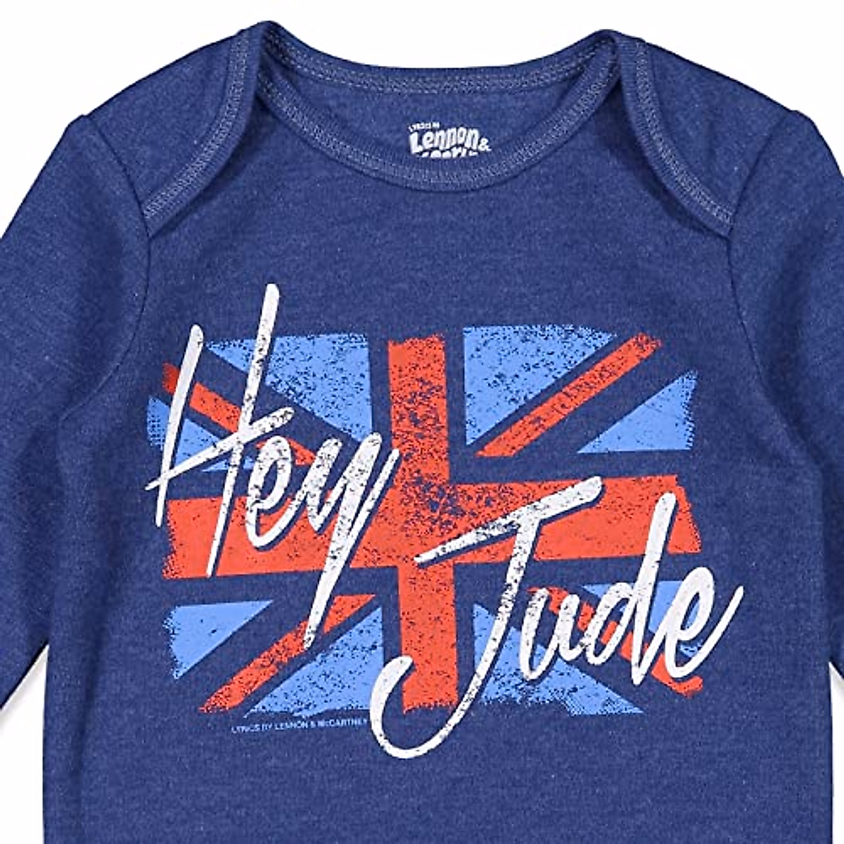 Lyrics by Lennon and McCartney Rock Band Baby Boys 5 Pack Long Sleeve Bodysuits 6-9 Months