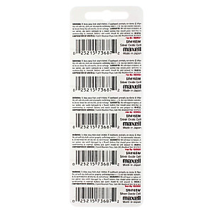 Maxell 337 SR416SW SB-A5 Silver Oxide Watch Battery 1.55v Blister Packed (5 Batteries)